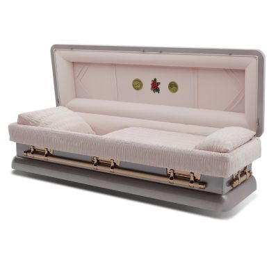 OT9 Violet Bouquet Full Couch Metal Casket- Batesville
