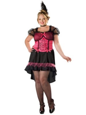 Saloon Gal Adult Plus Costume | Yakiveo
