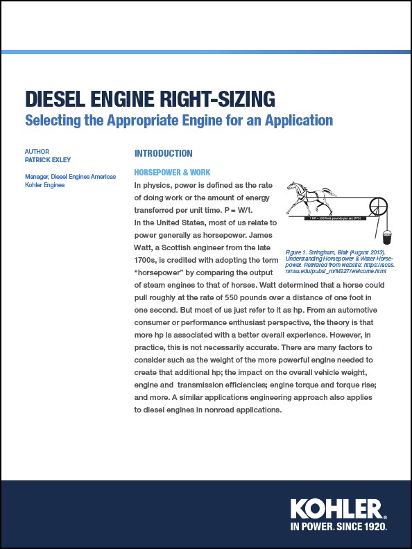 Literature and Brochures | Kohler Engines